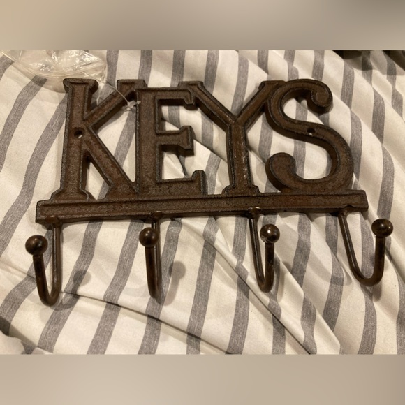 Accents | Wrought Iron Keys Key Holder With Patina New Ready To Hang ...